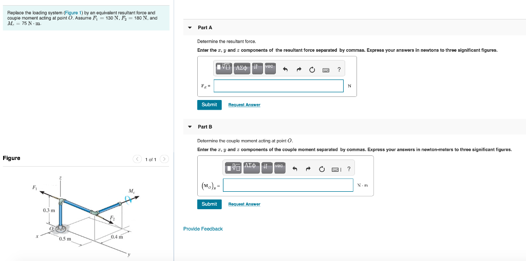 Solved Replace the loading system (Figure 1) by an | Chegg.com