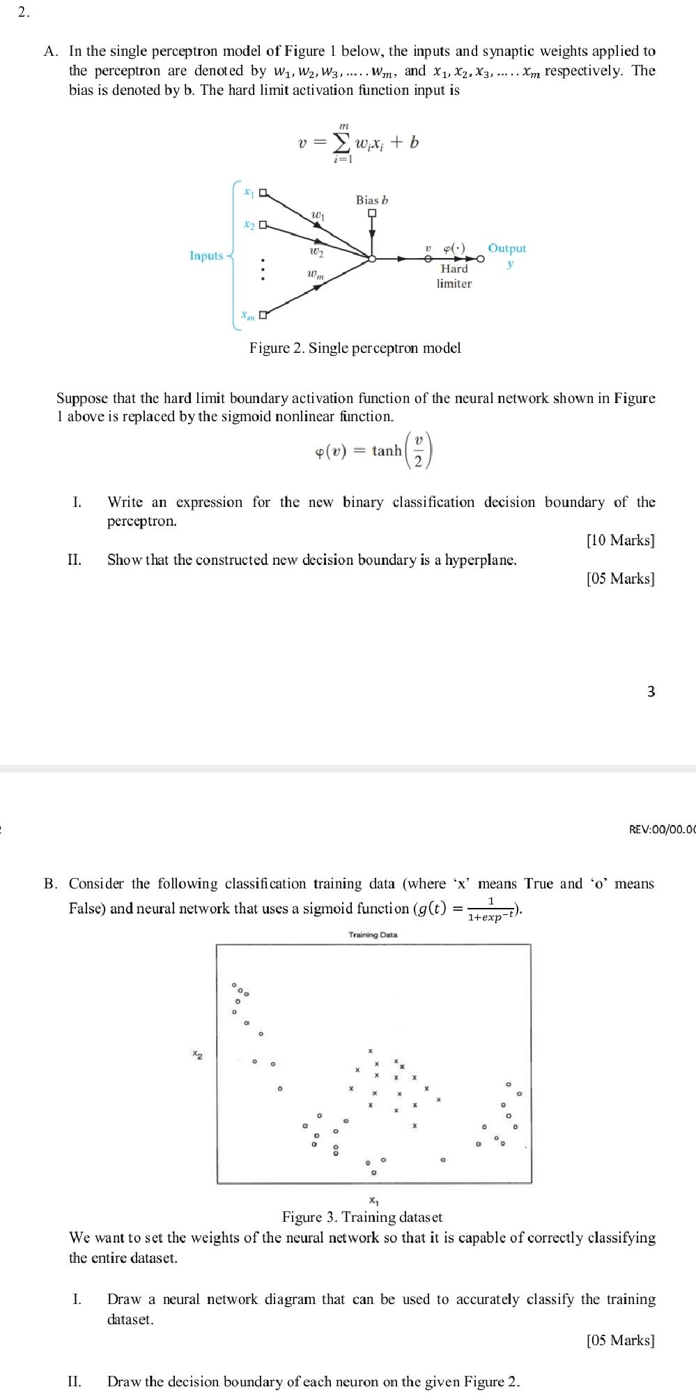 2. A. In the single perceptron model of Figure 1 | Chegg.com