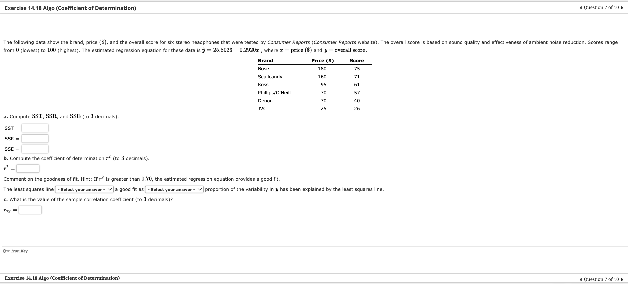 Solved Exercise 14.18 Algo (Coefficient of Determination) | Chegg.com