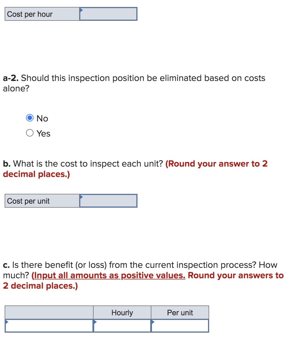 Solved A company currently using an inspection process in | Chegg.com