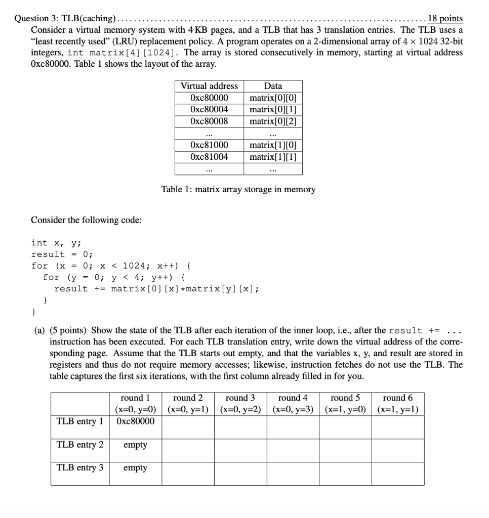 Consider A Virtual Memory System With 4 Kb Pages And 