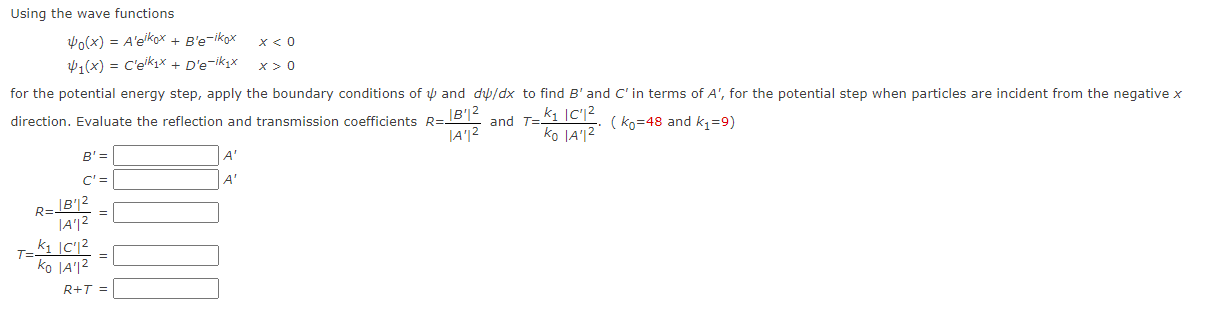Solved Using the wave functions | Chegg.com