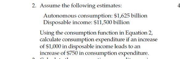 Assume the following estimates: Autonomous | Chegg.com