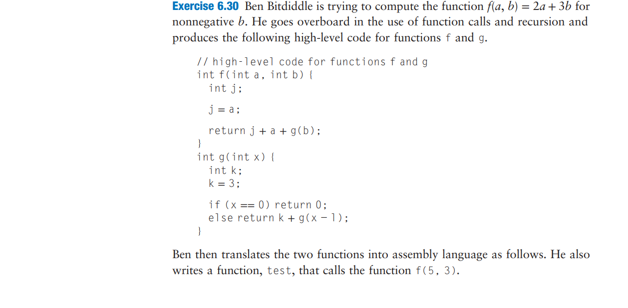 Exercise 6.30 Ben Bitdiddle is trying to compute the | Chegg.com