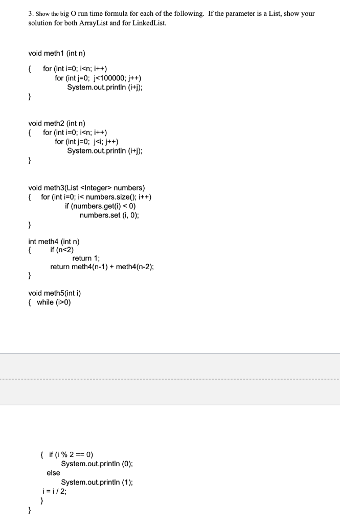 Solved Complete this as soon as possible Array List | Chegg.com