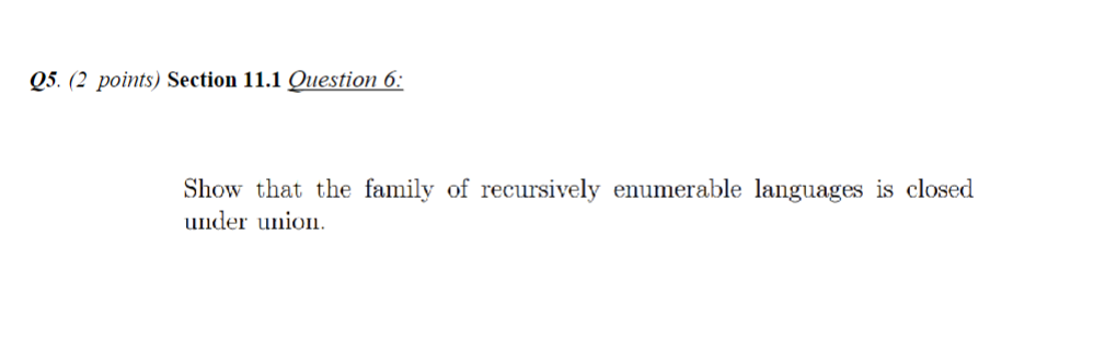 Solved Q5. (2 points) Section 11.1 Question 6: Show that the | Chegg.com Solved Q5. (2 points) Section 11.1 Question 6: Show that the | Chegg.com