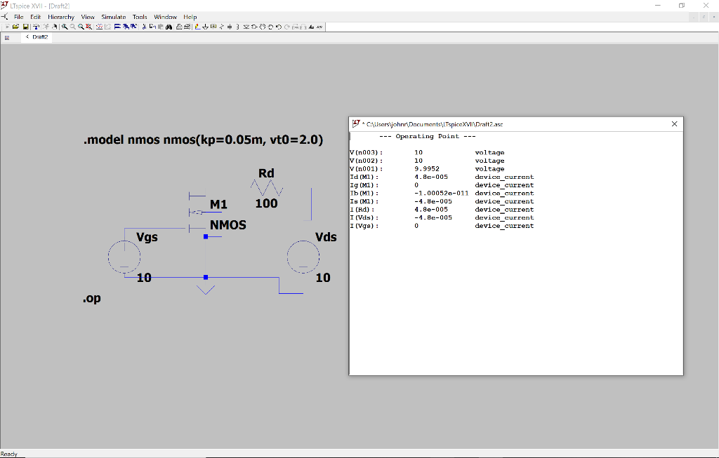 Solved LTspice XVI - Draft2 K File Edit Hierarchy View | Chegg.com