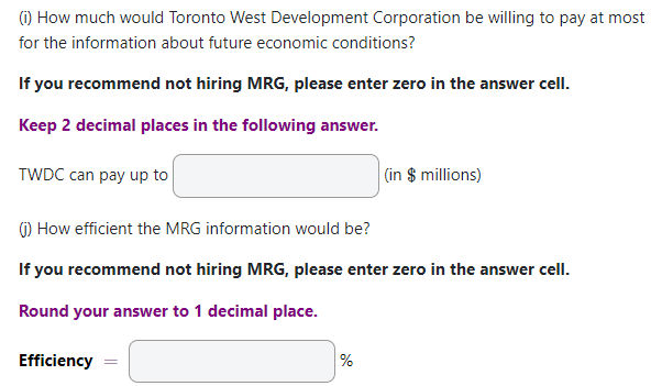Solved Toronto West Development Corporation TWDC purchased | Chegg.com