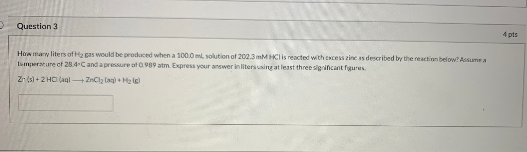 Solved How many liters of H2 gas would be produced when a | Chegg.com