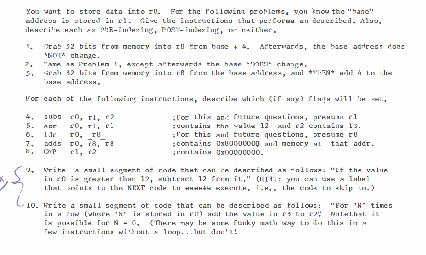 Solved You want to store data into r8. For the following | Chegg.com
