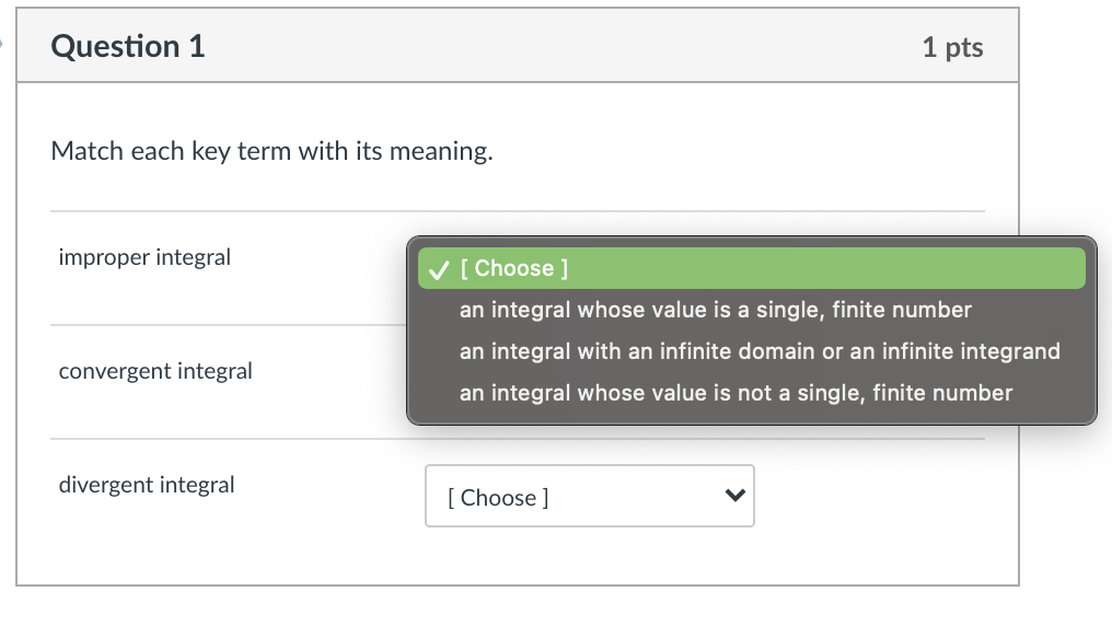 Solved Question 1 1 pts Match each key term with its | Chegg.com