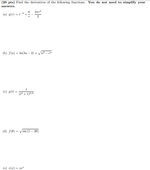 Solved (a) Product Rule: f(t) = (4.22 - 7 sin(x) – 1). (5.3* | Chegg.com