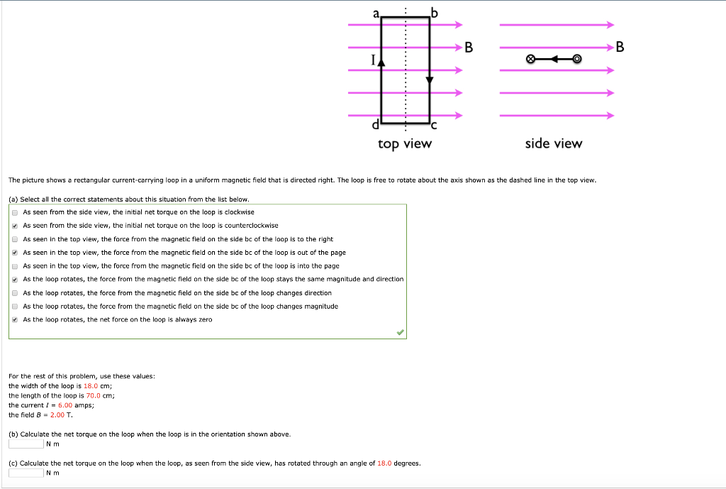 Solved a_ B top view side view The picture shows a | Chegg.com