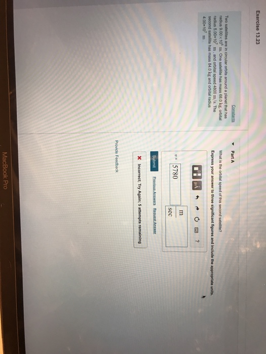 Solved Two Satellites Are In Circular Orbits Around A Planet