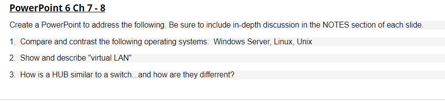 Solved PowerPoint 6 Ch 7 - 8 Create a PowerPoint to address | Chegg.com