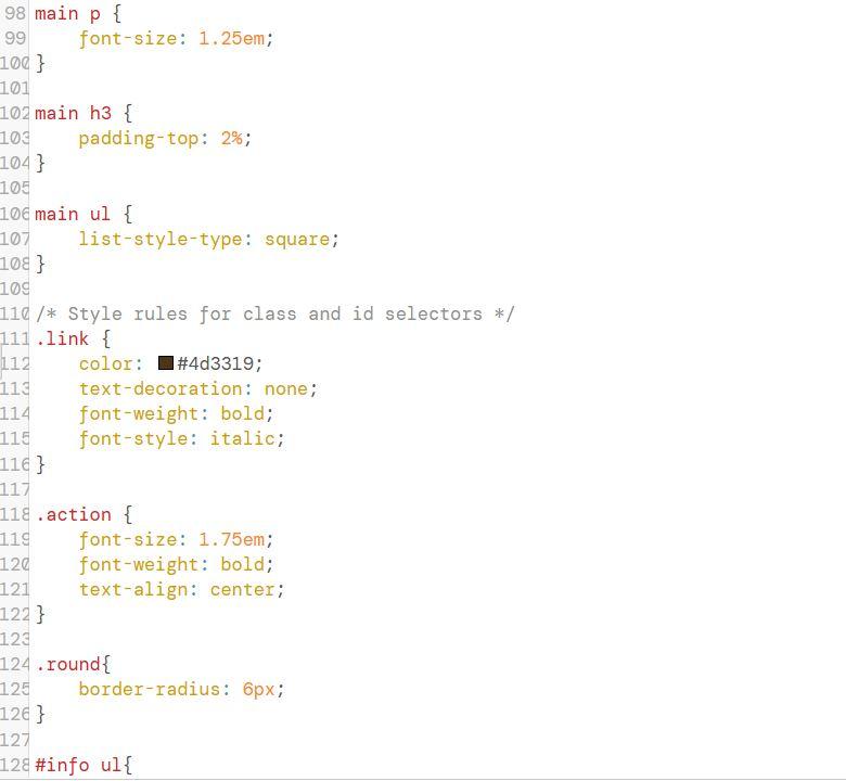 Open the styles.css file and below the last style | Chegg.com