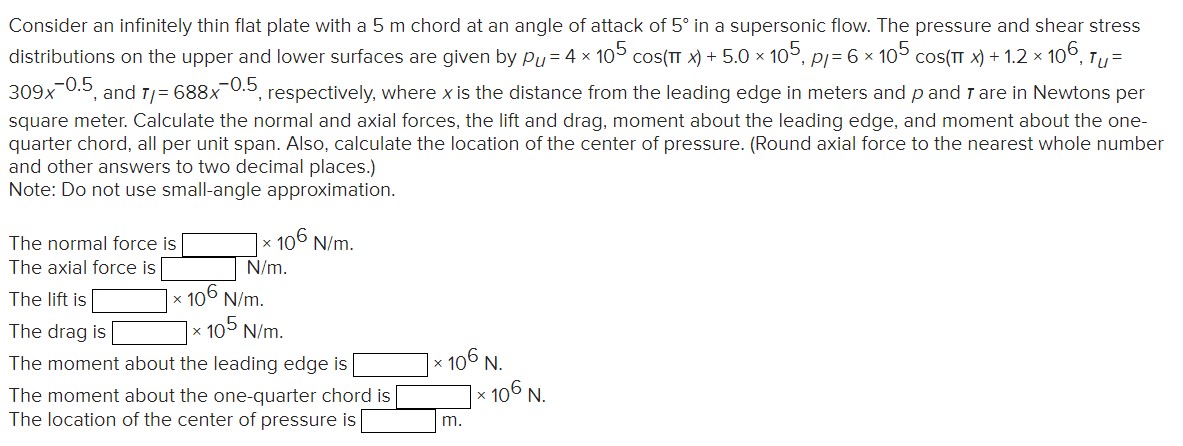 Solved Consider an infinitely thin flat plate with a 5 m | Chegg.com