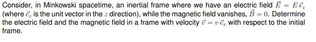 Solved Consider, in Minkowski spacetime, an inertial frame | Chegg.com