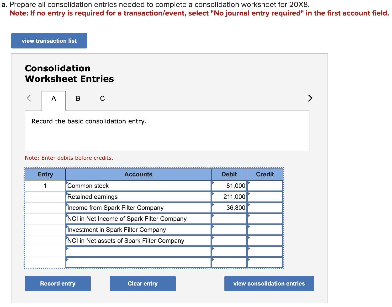 Solved Prepare all consolidation entries needed to complete | Chegg.com