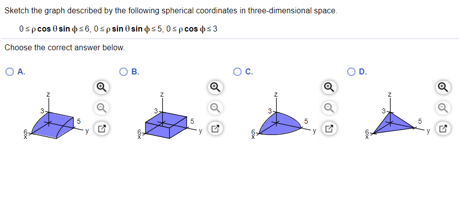 Solved Sketch the graph described by the following spherical | Chegg.com