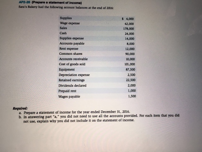 Solved AP1-8 (classify items on financial statements) Use | Chegg.com