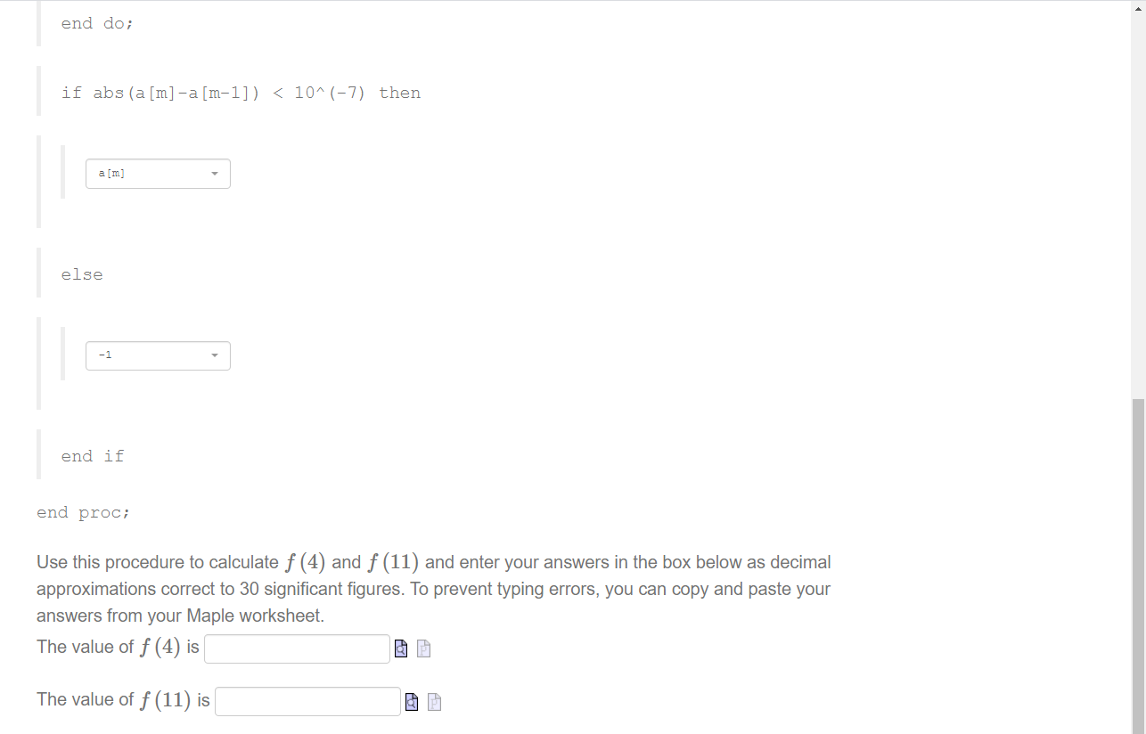 Solved A simple iteration procedure with a0=0a0=0 | Chegg.com