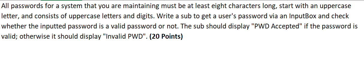 Solved All passwords for a system that you are maintaining | Chegg.com