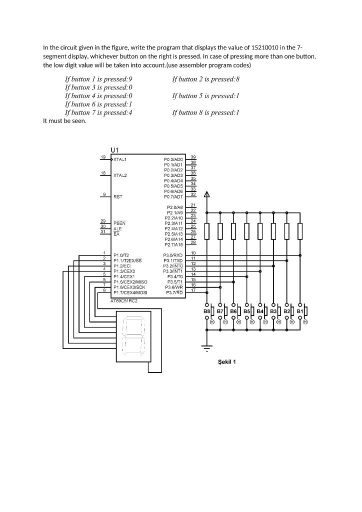 Solved In the circuit given in the figure, write the program | Chegg.com