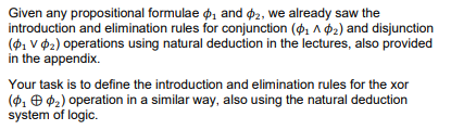 Solved Given any propositional formulae 0, and 02, we | Chegg.com