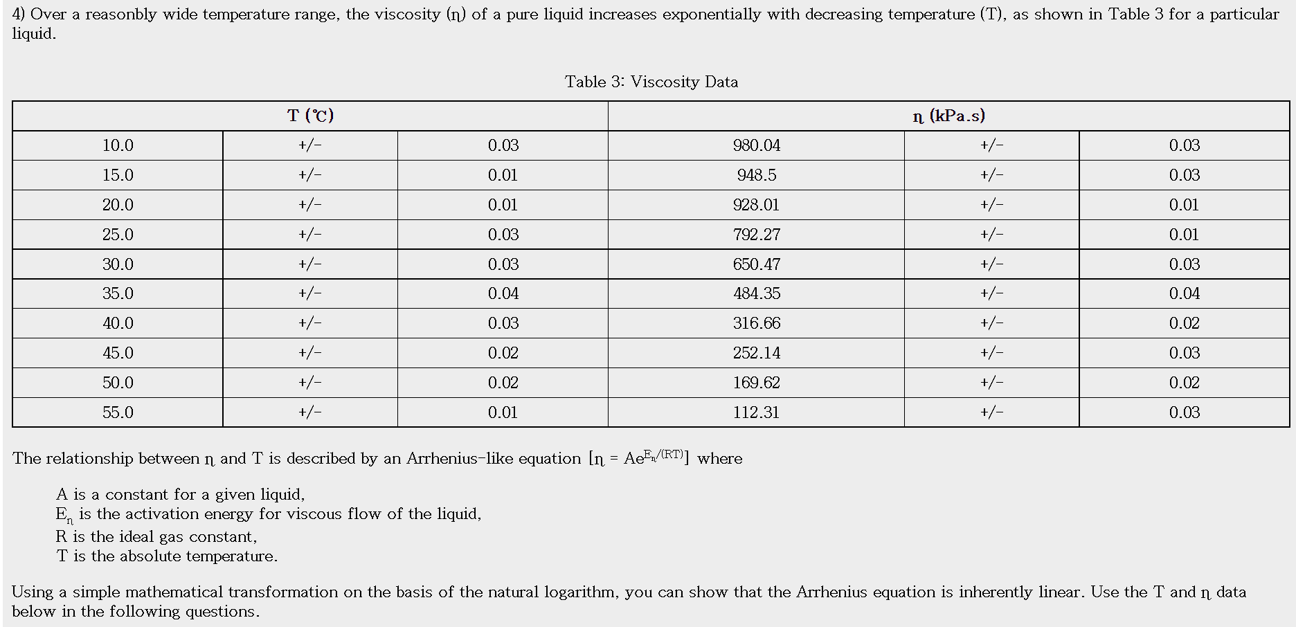Solved 4) Over a reasonbly wide temperature range, the | Chegg.com
