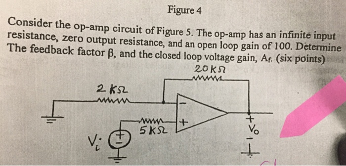 Solved Figure 4 Consider the op-amp circuit of Figure 5. The | Chegg.com