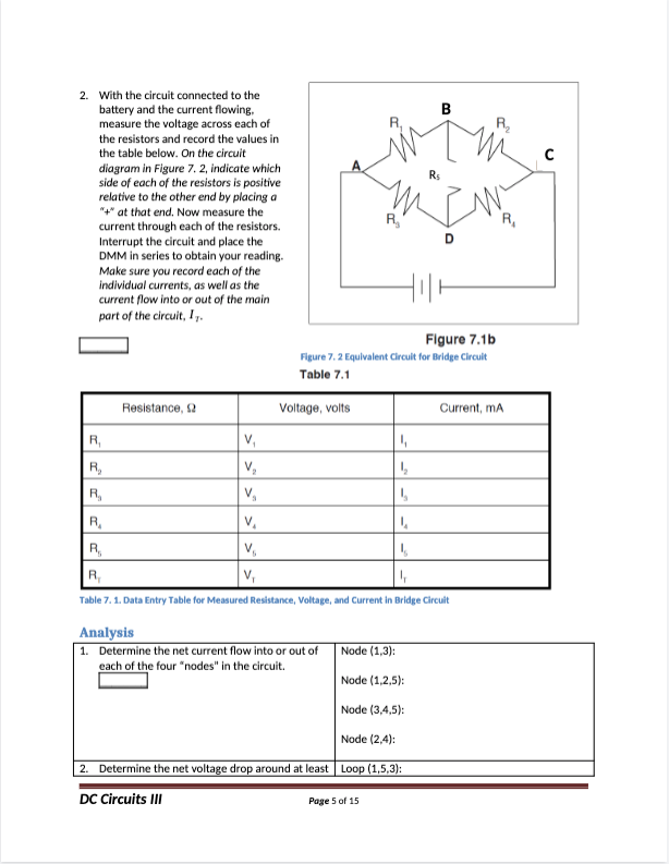 Solved Experiment 7: Kirchhoff's Rules We use the circuit | Chegg.com