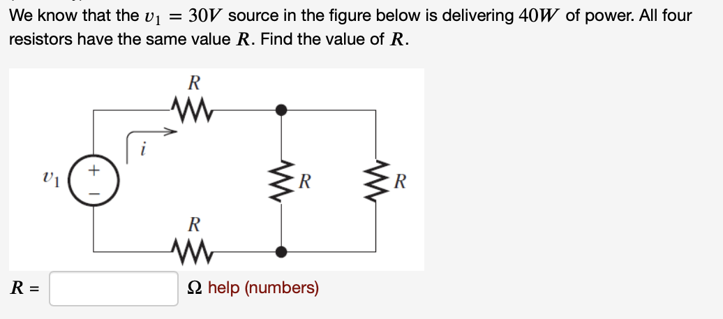 Solved We know that the v1=30V ﻿source in the figure below | Chegg.com