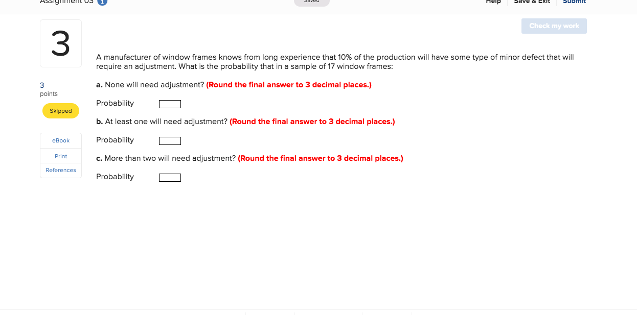 Solved Assignment US 1 saveu Help Save & EXIT Submit Check | Chegg.com