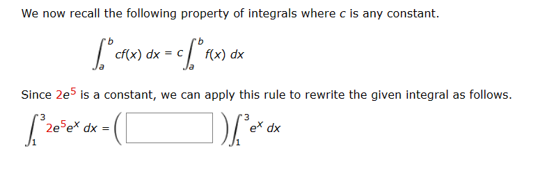 Solved We now recall the following property of integrals | Chegg.com