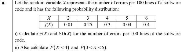 Solved a. Let the random variable X represents the number of | Chegg.com