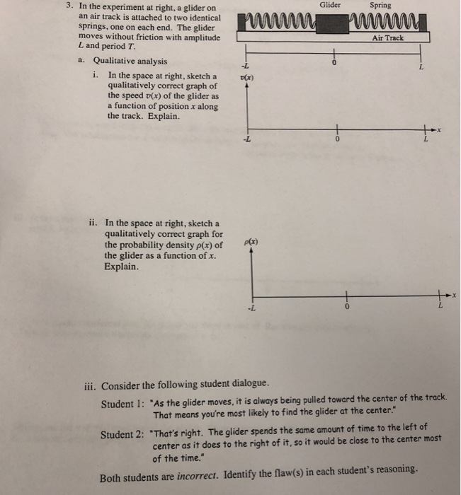 Solved 3. In the experiment at right, a glider on Glider | Chegg.com
