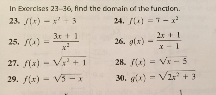 Solved 2.3 Exercises 6. Find 1. Let fbe the function defined | Chegg.com