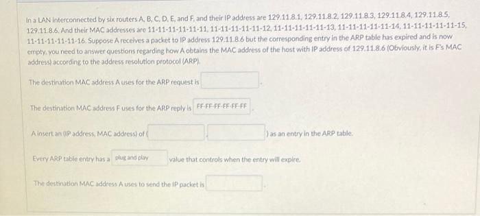 Solved In a LAN interconnected by six routers A, B, C. D, E, | Chegg.com