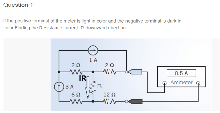 Solved Question 1 If the positive terminal of the meter is | Chegg.com