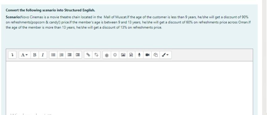 Solved Convert the following scenario into Structured | Chegg.com