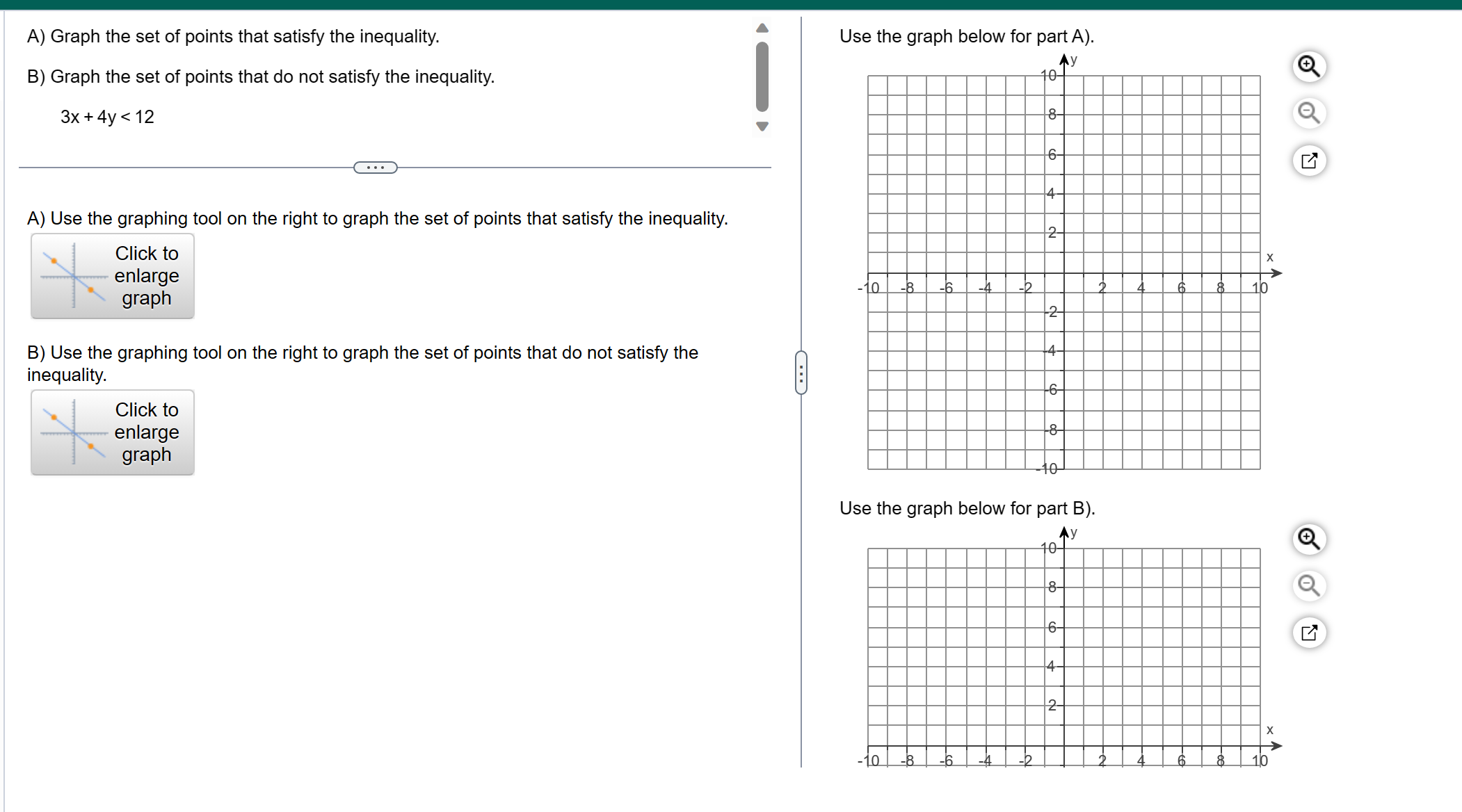 Solved A) Graph the set of points that satisfy the | Chegg.com