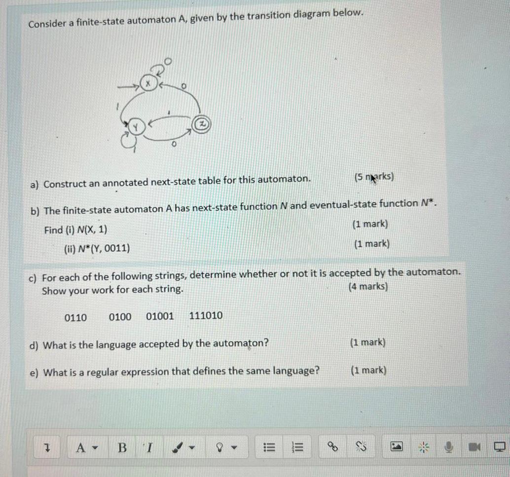 Solved consider a finite-state automaton A, given by the | Chegg.com Solved consider a finite-state automaton A, given by the | Chegg.com