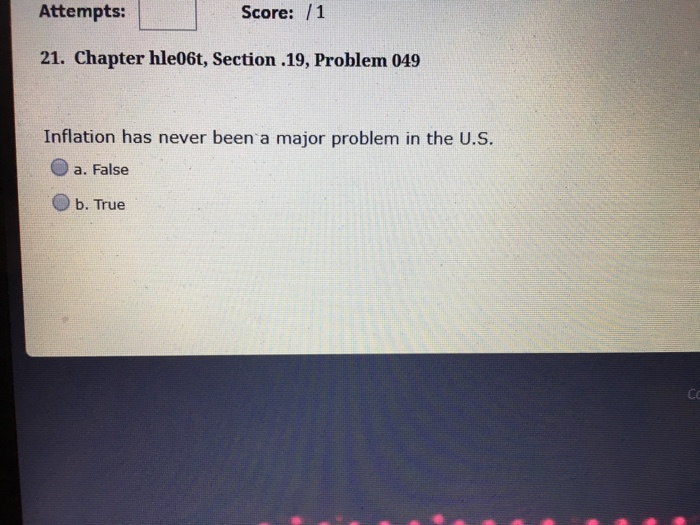 Solved Attempts: Score: /1 21. Chapter hle06t, Section .19, | Chegg.com Solved Attempts: Score: /1 21. Chapter hle06t, Section .19, | Chegg.com