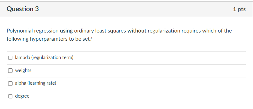 Solved Which of the following are true about overfitting? | Chegg.com