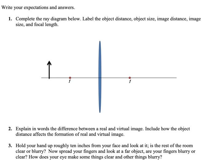 Solved Write your expectations and answers. 1. Complete the | Chegg.com