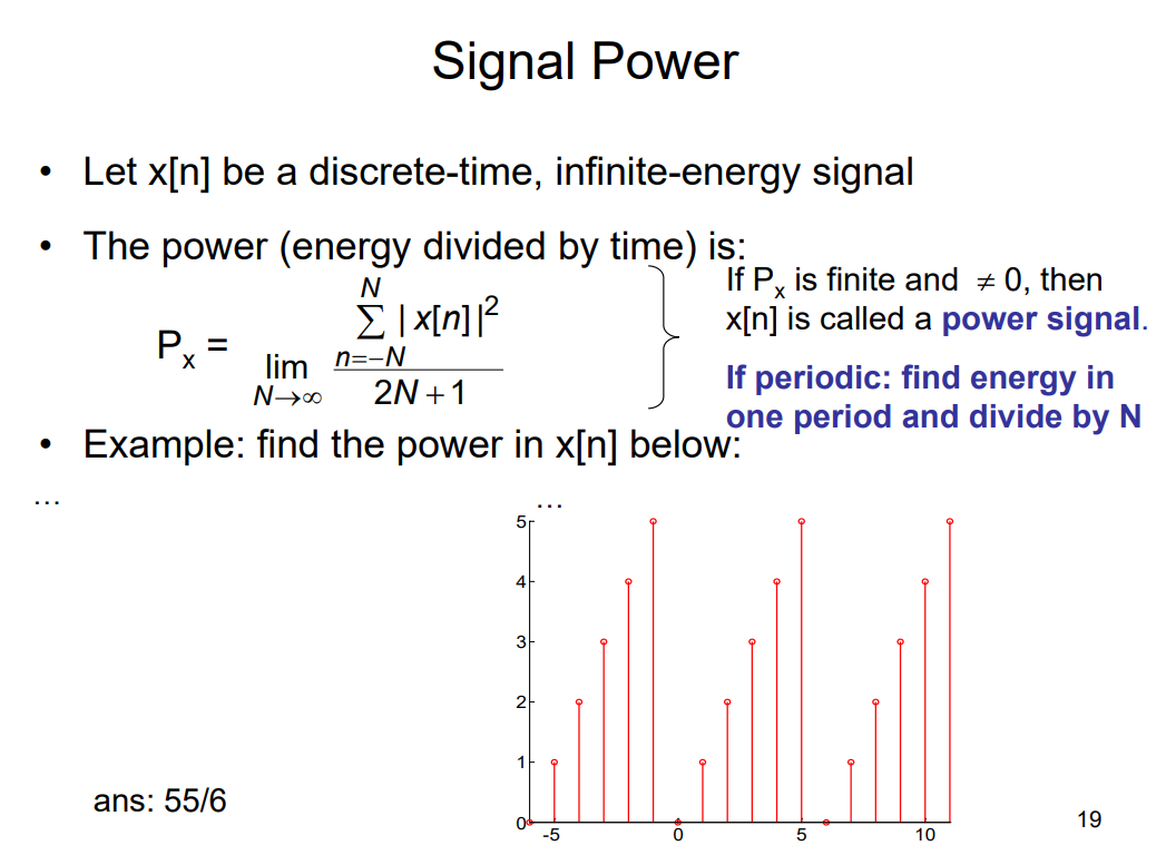 Solved Signal Power - Let x[n] be a discrete-time, | Chegg.com