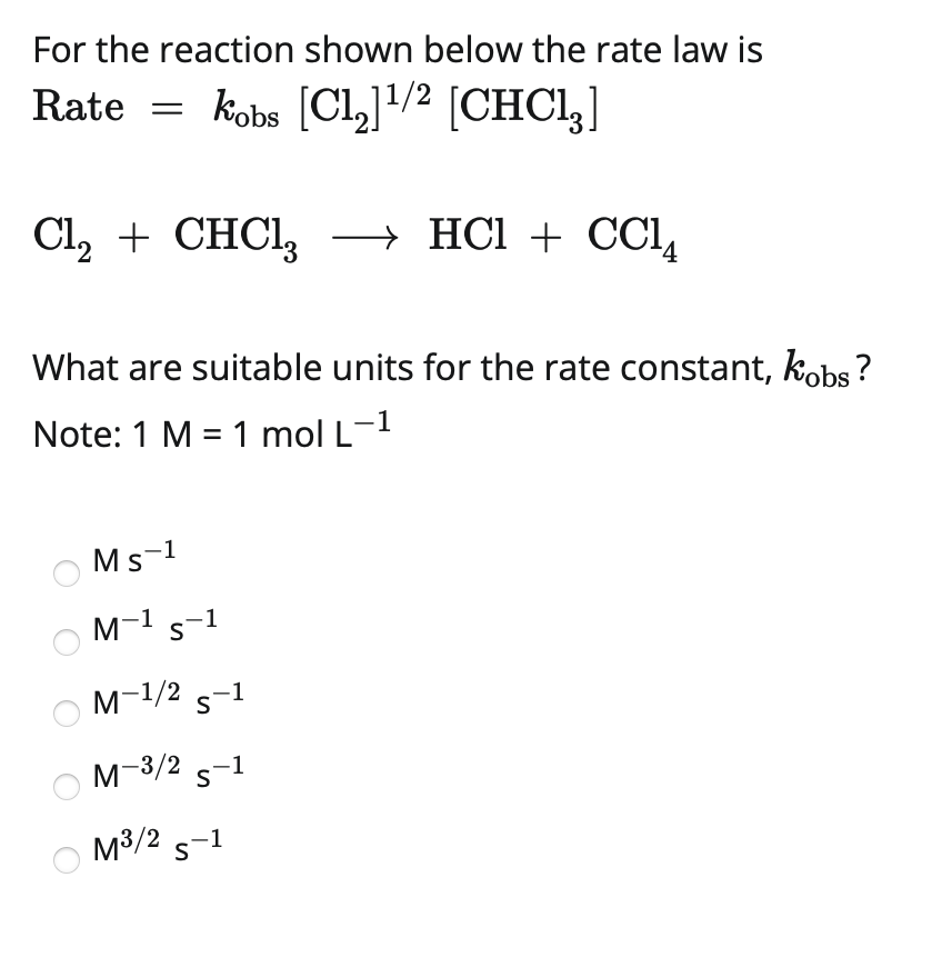 Solved Step 1: Cl2⇄k12Cl (fast) Step 2: 2Cl+H2 k22HCl (slow) | Chegg.com