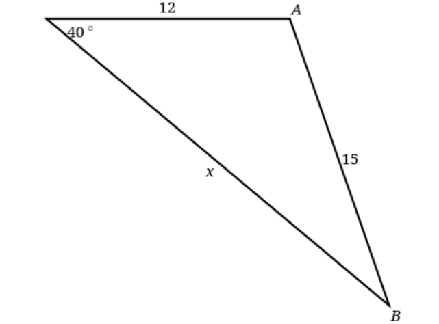 Solved Find the length of side x. ﻿Round to the nearest | Chegg.com