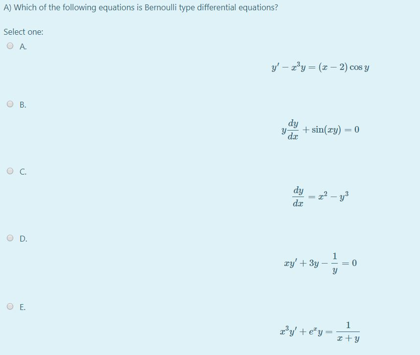 Solved 1) Answer these differential equations questions. | Chegg.com